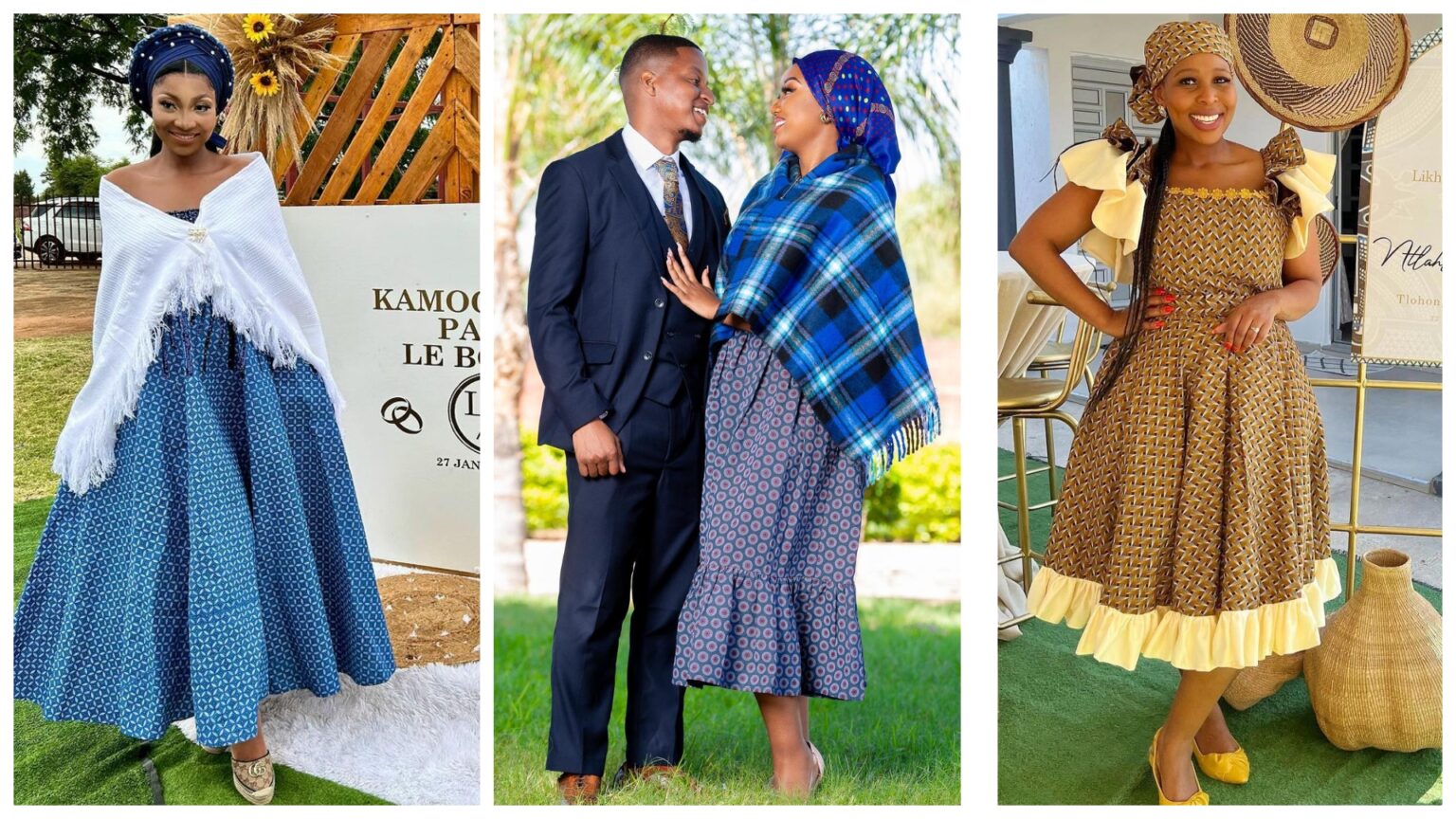 Beautiful Lesotho Seshoeshoe Patterns For Wedding | FASHIONDESIGNSBLOG